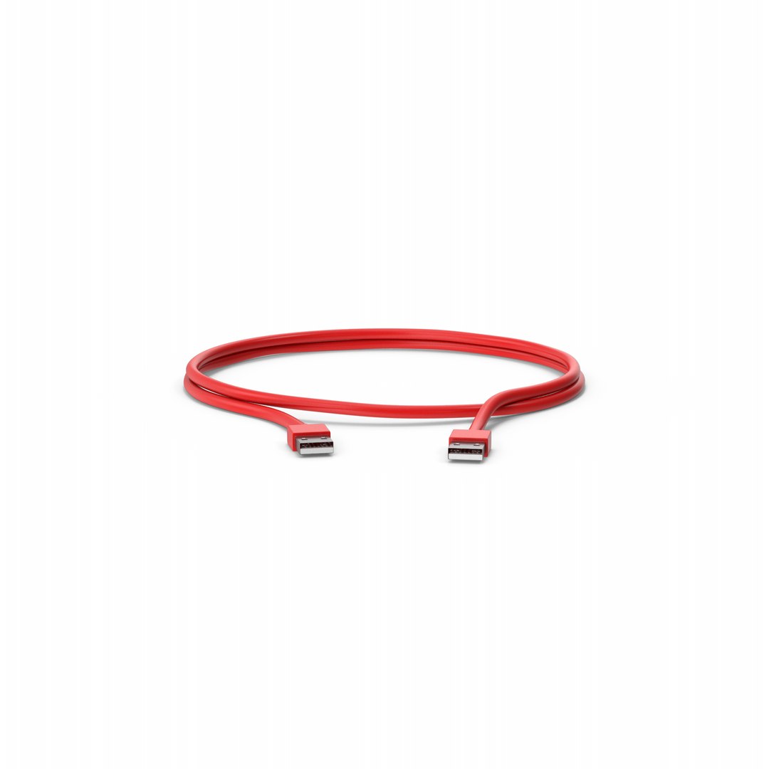 Red USB Cable 3D Model - TurboSquid 1989057