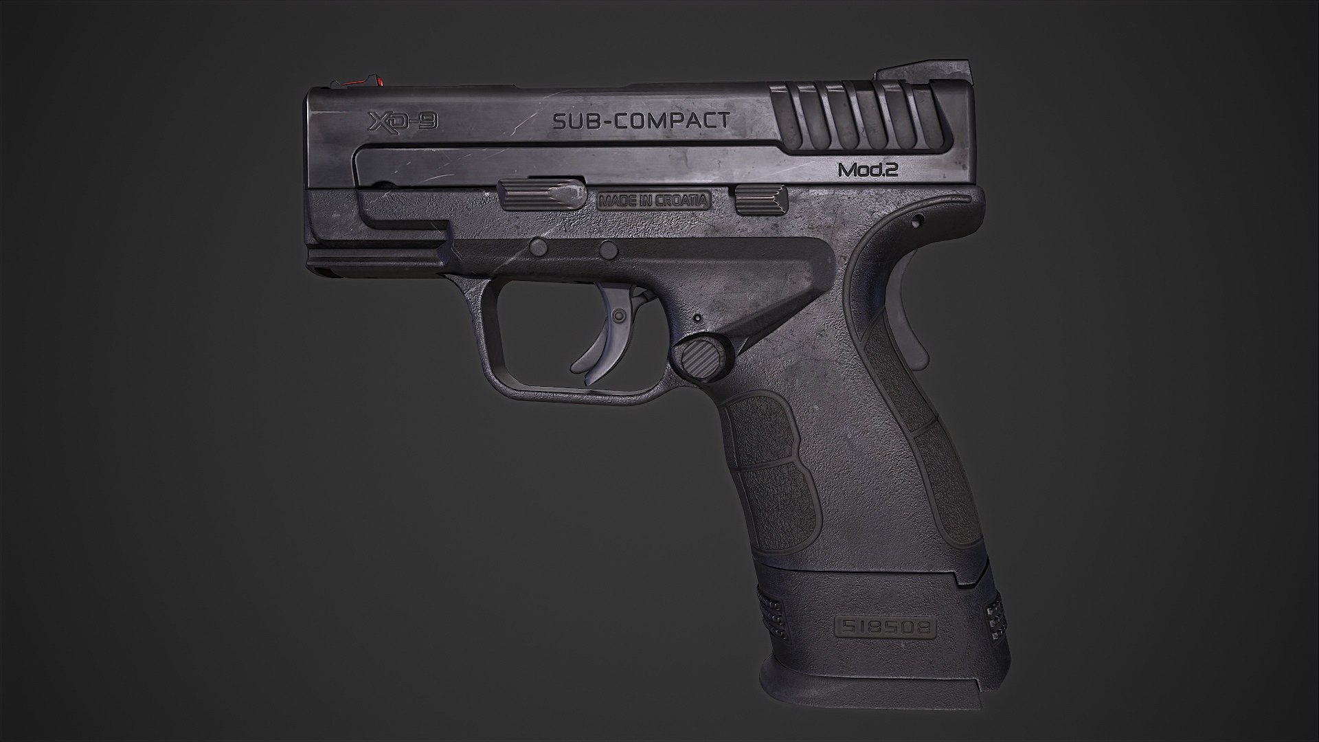 3D Springfield XD-9 Mod2 - AAA Gameready - TurboSquid 2073377