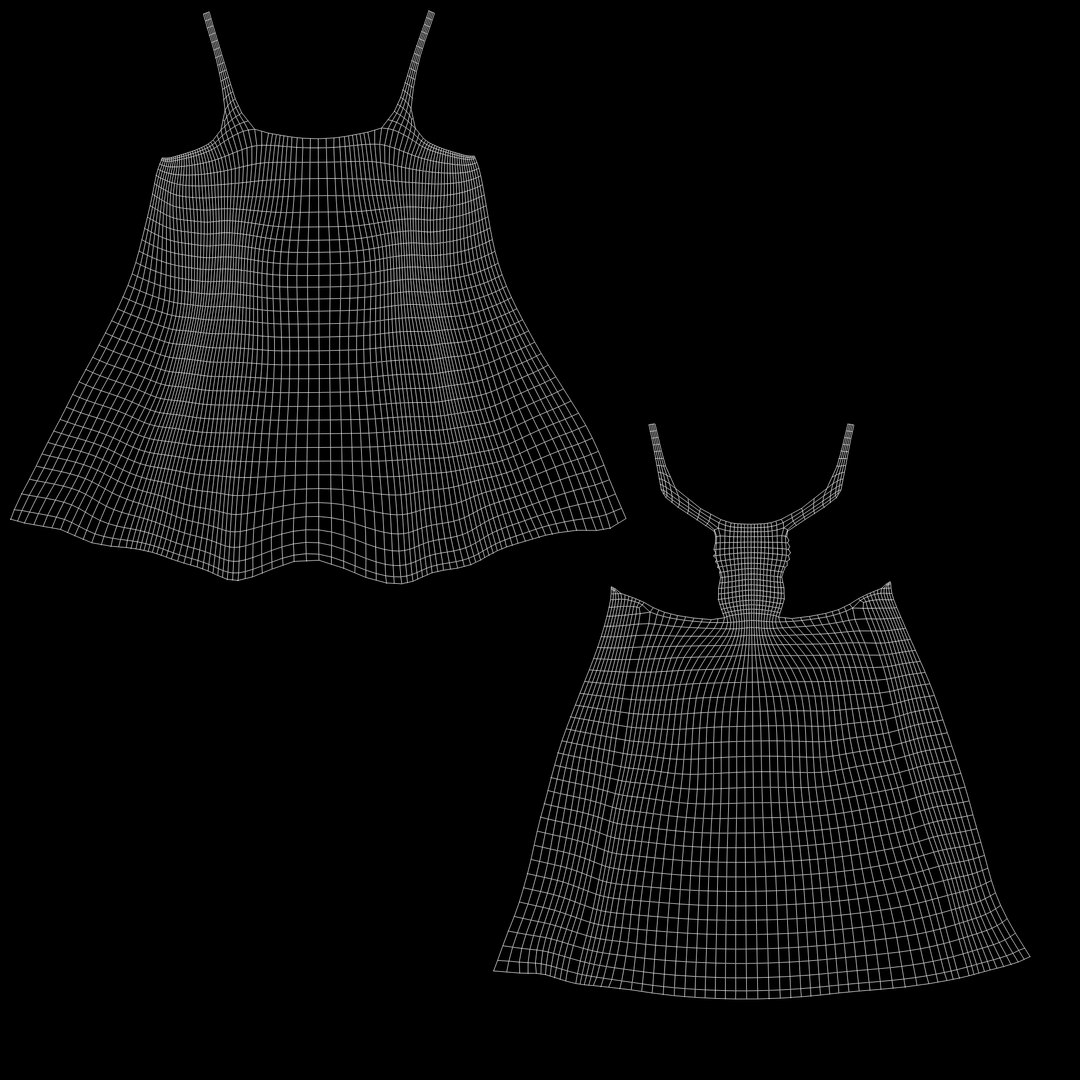 Cami Top Shorts Summer Outfit Model Turbosquid 1990571