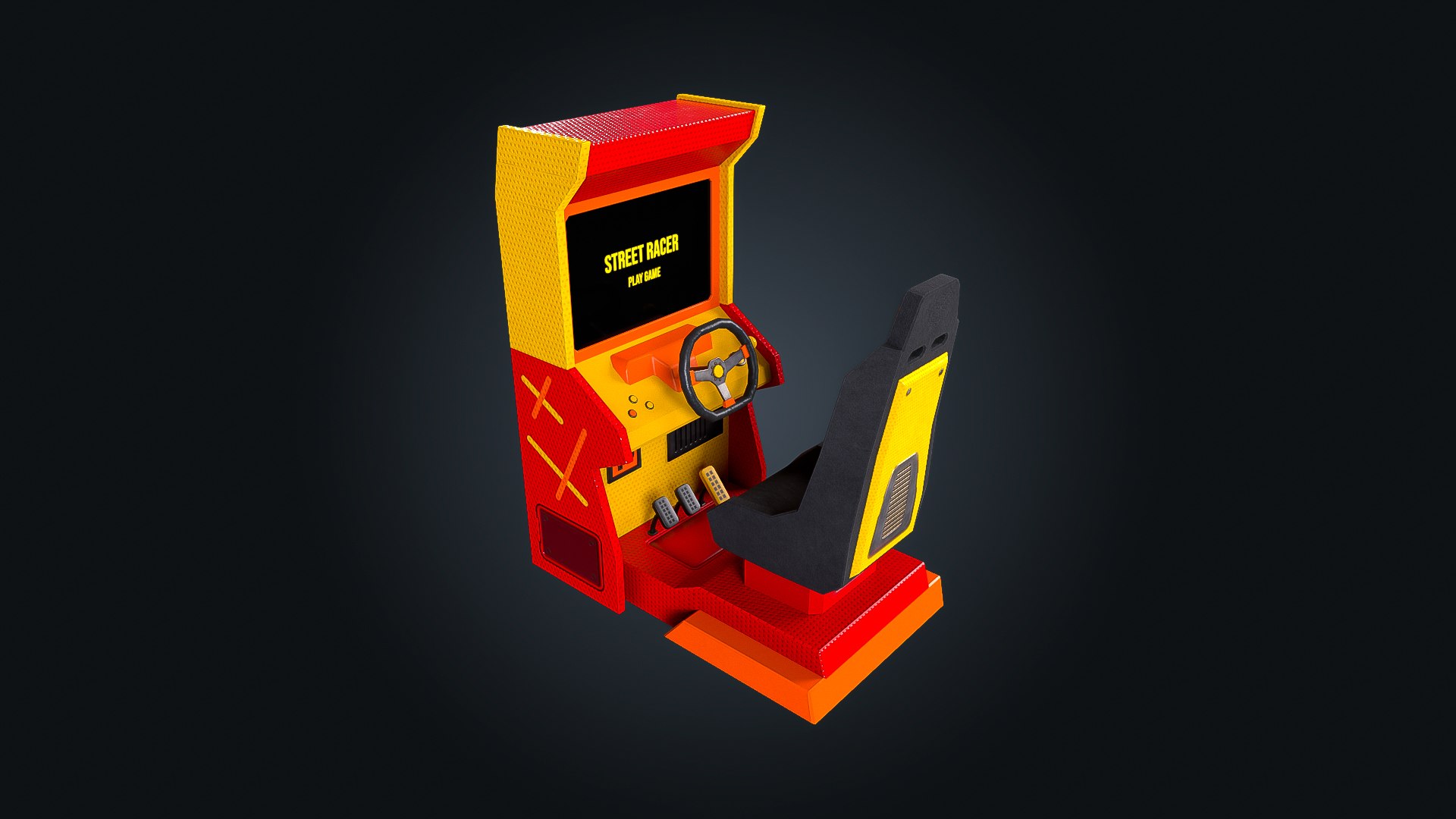 Arcade Car Racing V1 Game Machine Game Ready PBR 3D Model - TurboSquid ...