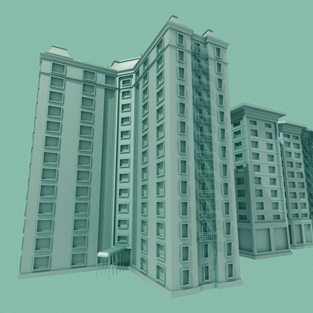 3d Vintage Buildings Old