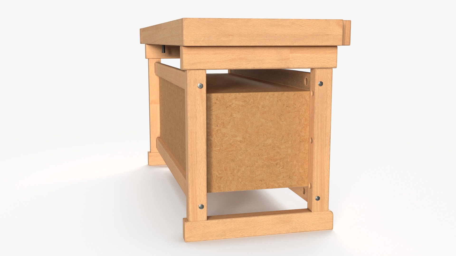 Aspen Workbench With Drawers And Cabinet 3D - TurboSquid 2274946