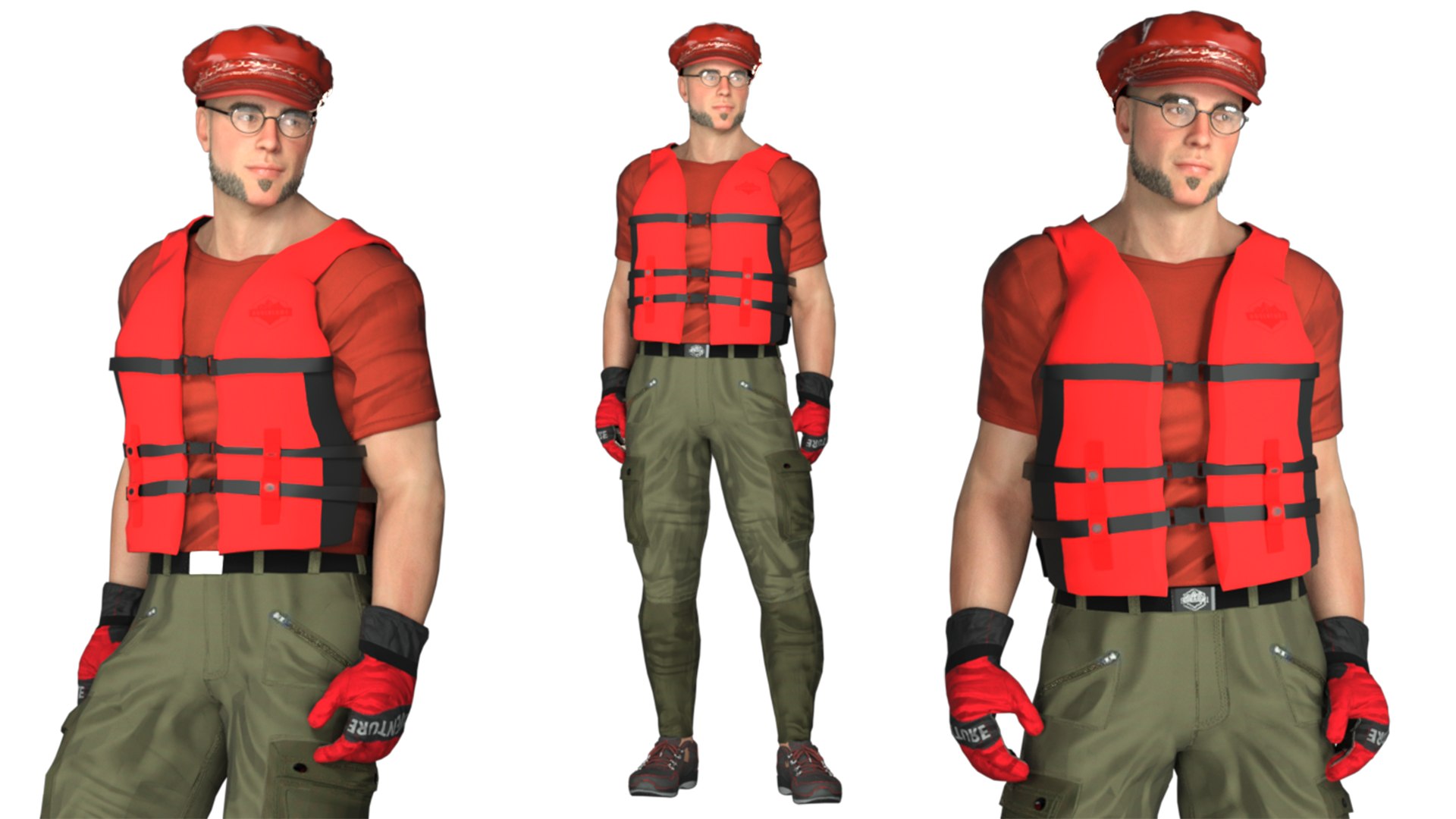 Realistic Man Rigged Character 3D - TurboSquid 2102765