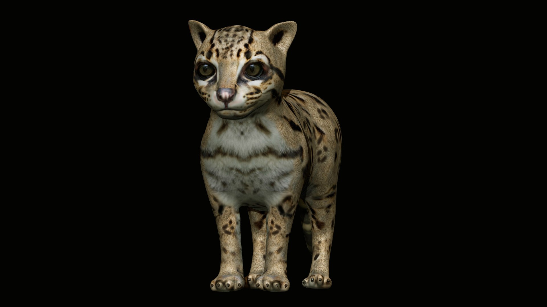 Fully rigged ocelot 3D - TurboSquid 1705335