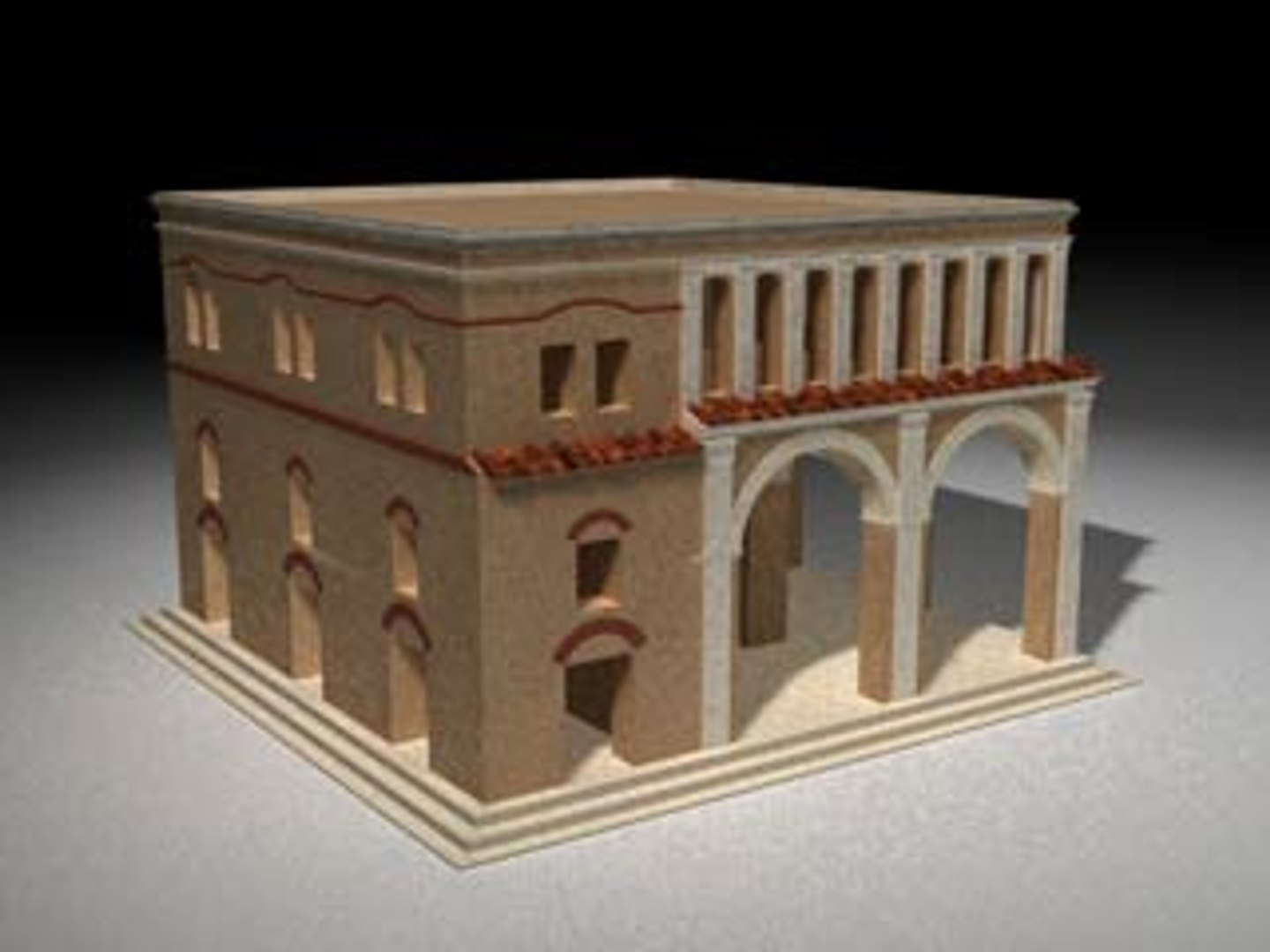 Ancient Roman Building 3d C4d