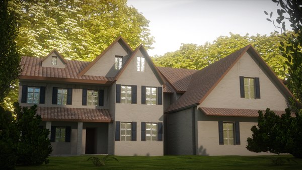 3D house colonial model - TurboSquid 1179901