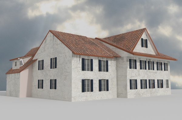 Colonial house 3D model - TurboSquid 1183419