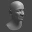 polygonal head old man 3d model