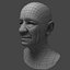 polygonal head old man 3d model