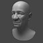 polygonal head old man 3d model