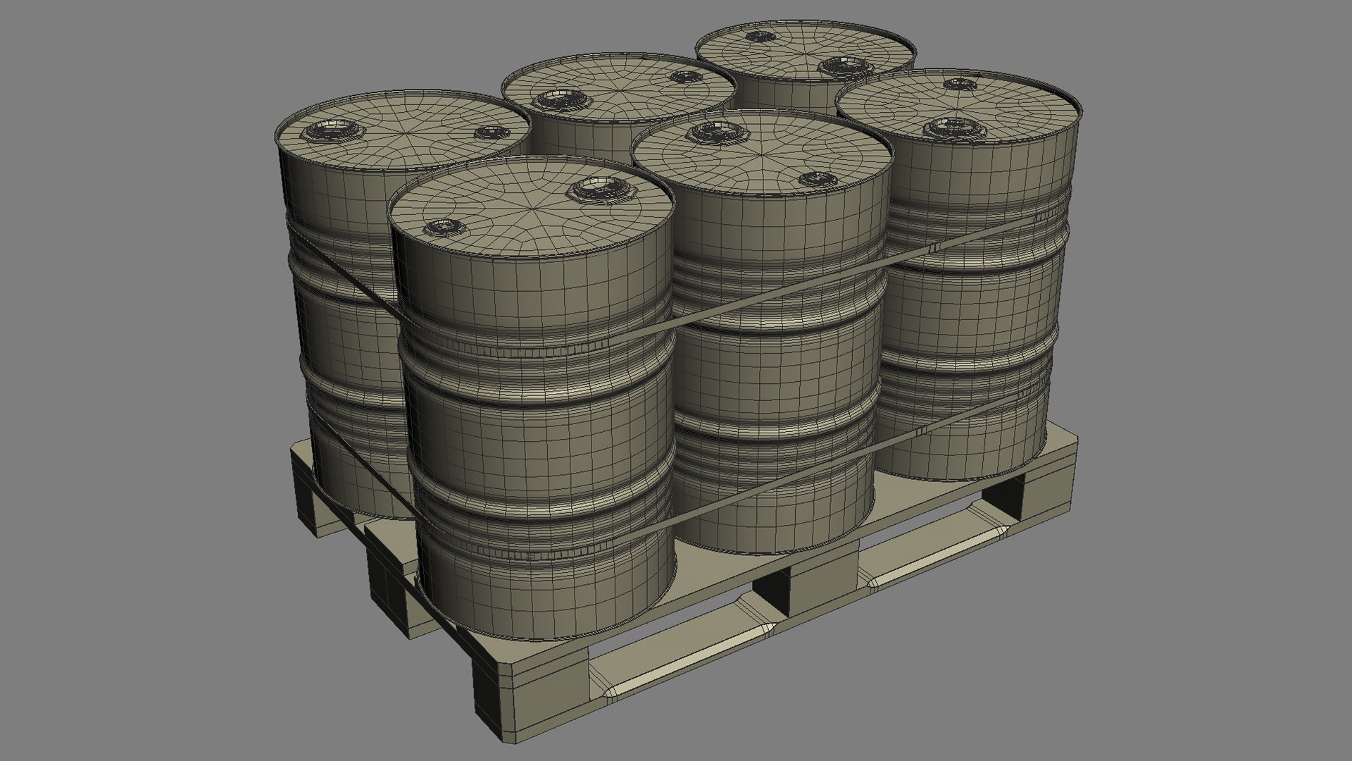 Pallet Barrels 3D Model - TurboSquid 1571008