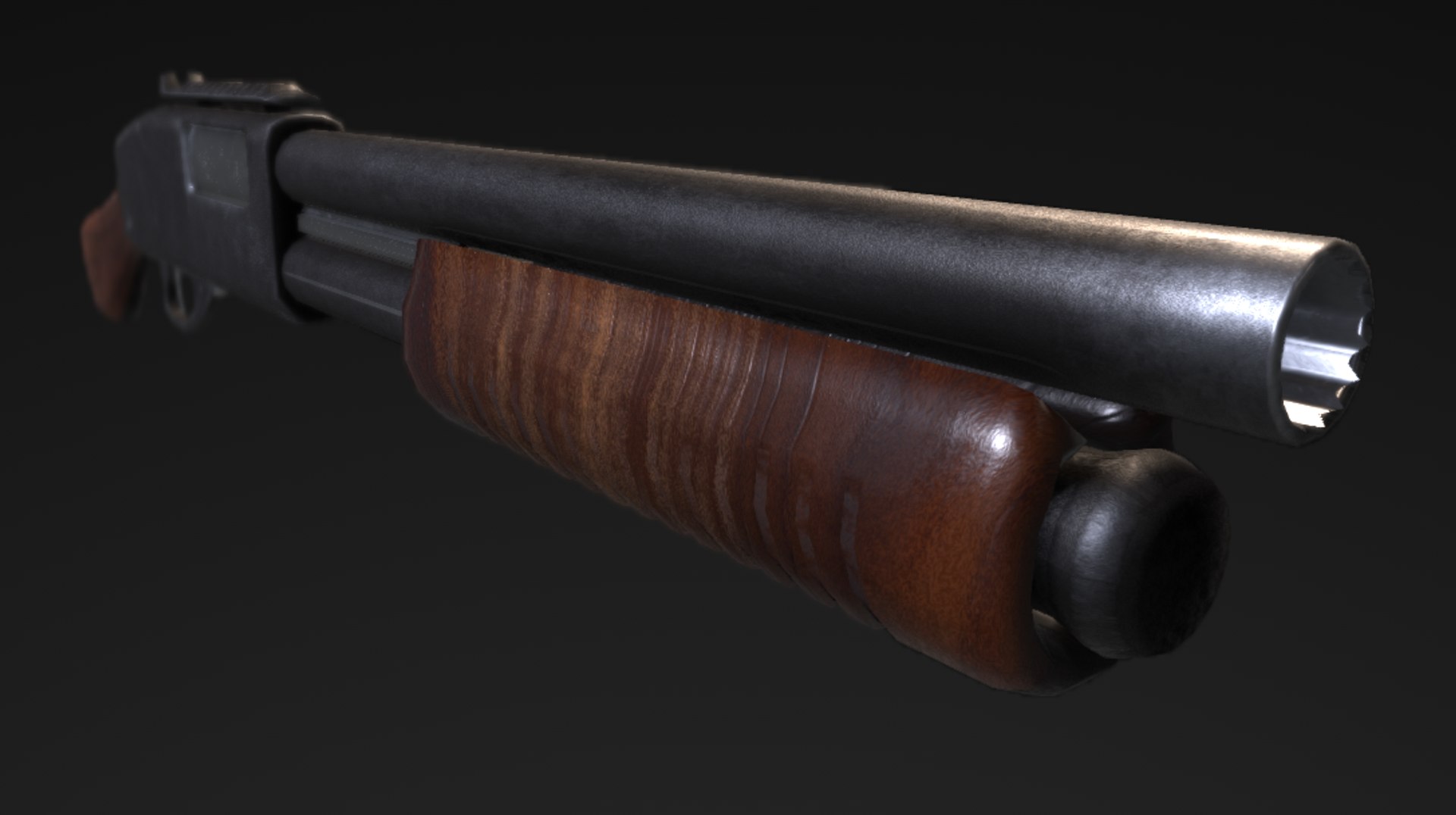Sawn 870 Shotgun 3d Obj