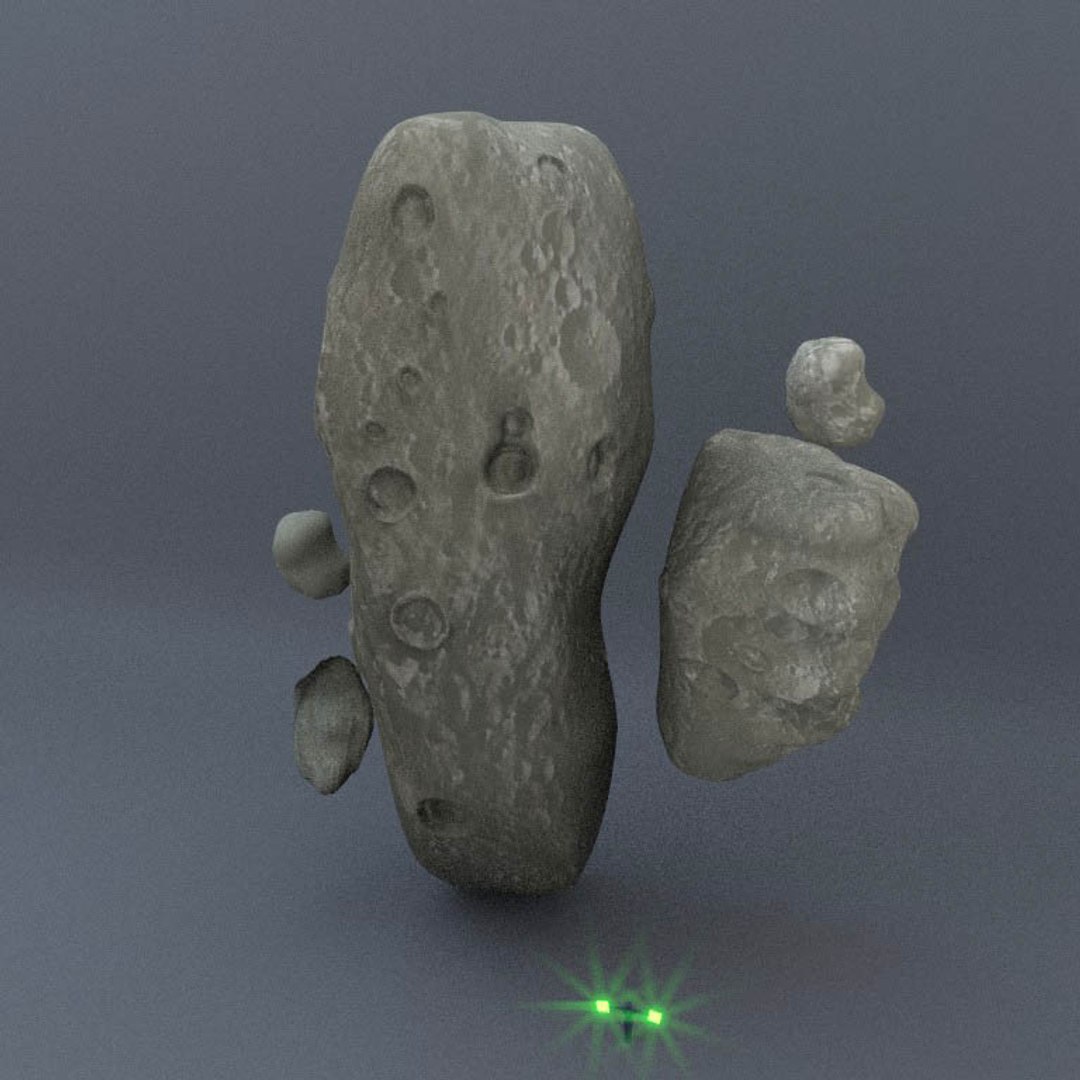 3d Model Set Asteroids
