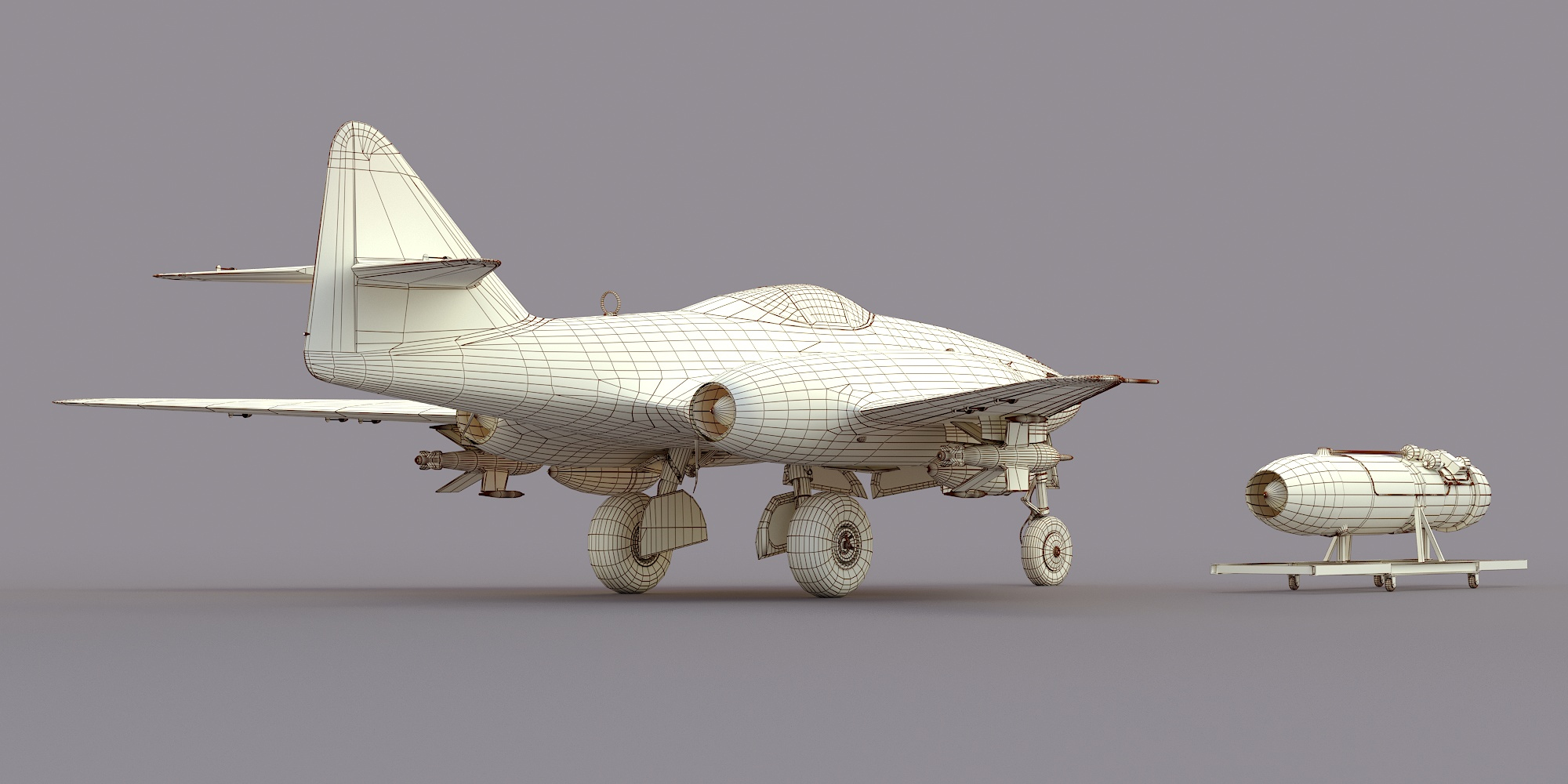 modelo 3d Alemán Me 262 HG 3 Fighter - TurboSquid 1559634