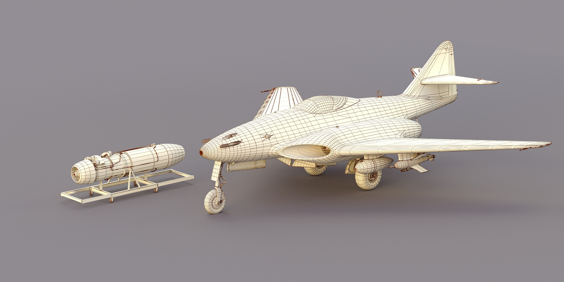modelo 3d Alemán Me 262 HG 3 Fighter - TurboSquid 1559634
