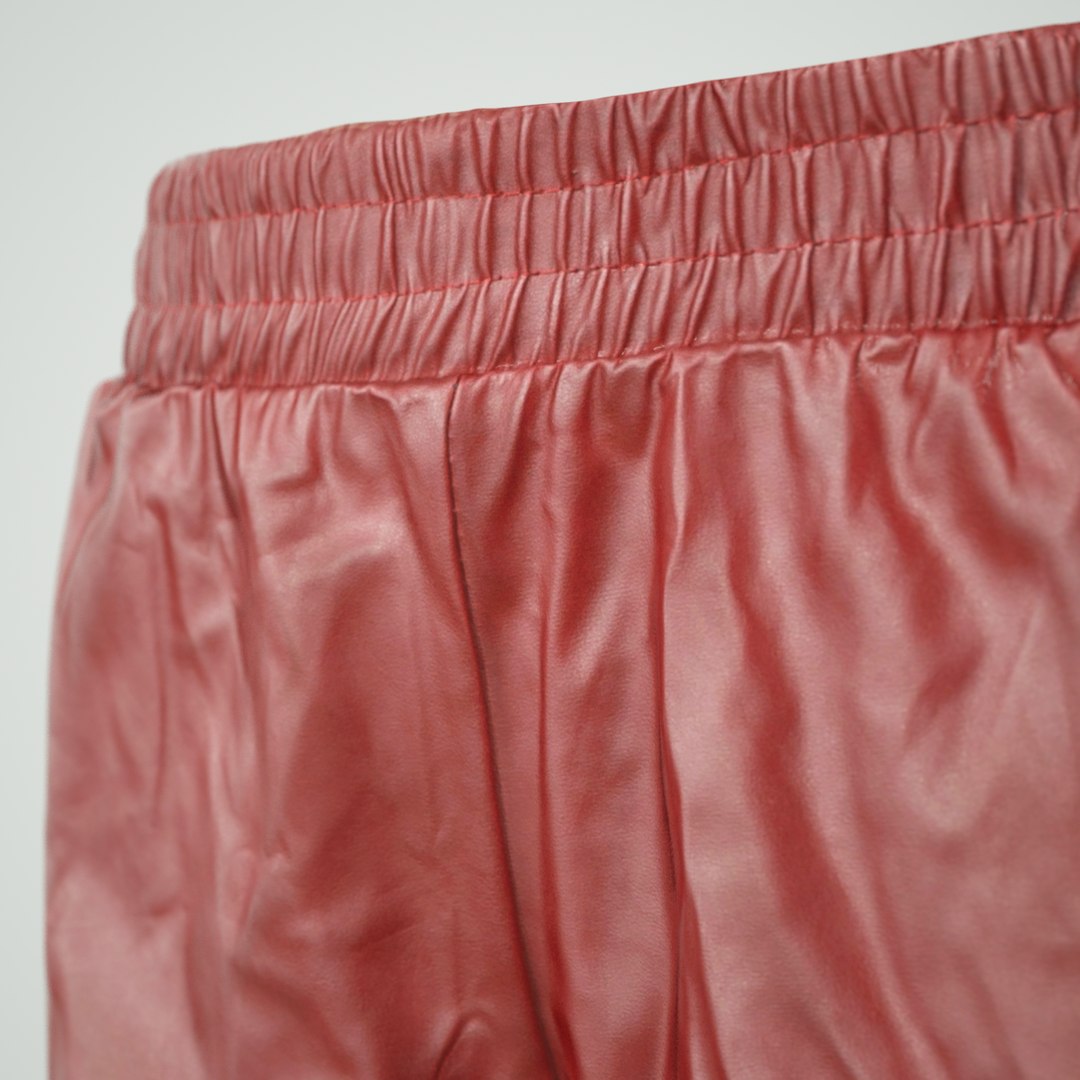 Red Leather Shiny Shorts 3d Obj