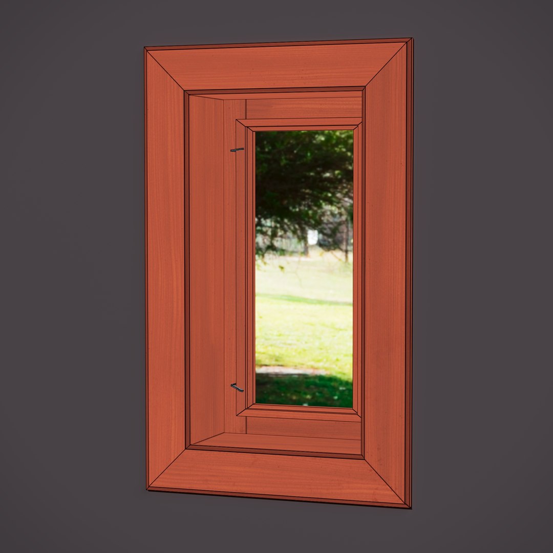 3D Model Small Wood Window - TurboSquid 2163514