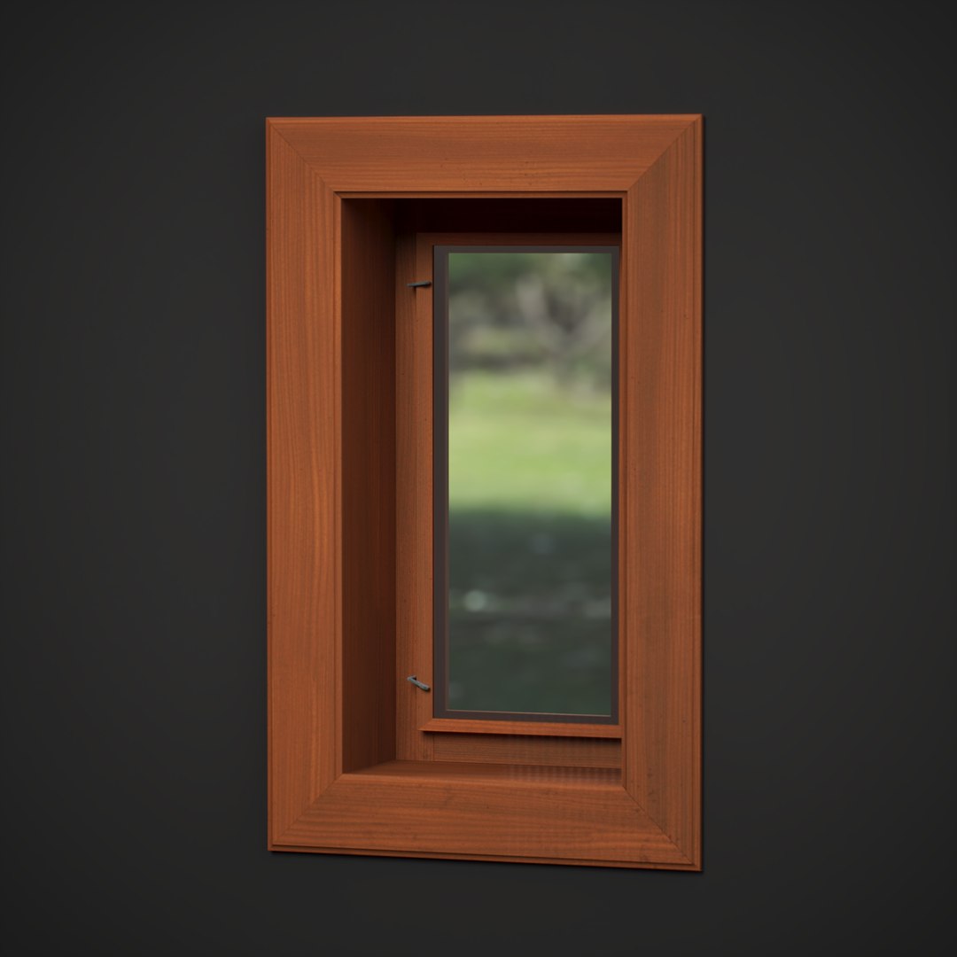 3D Model Small Wood Window - TurboSquid 2163514