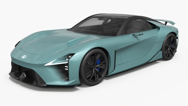 Modello 3D Lexus Future Sport Concept Vehicle Turquoise Simplified ...