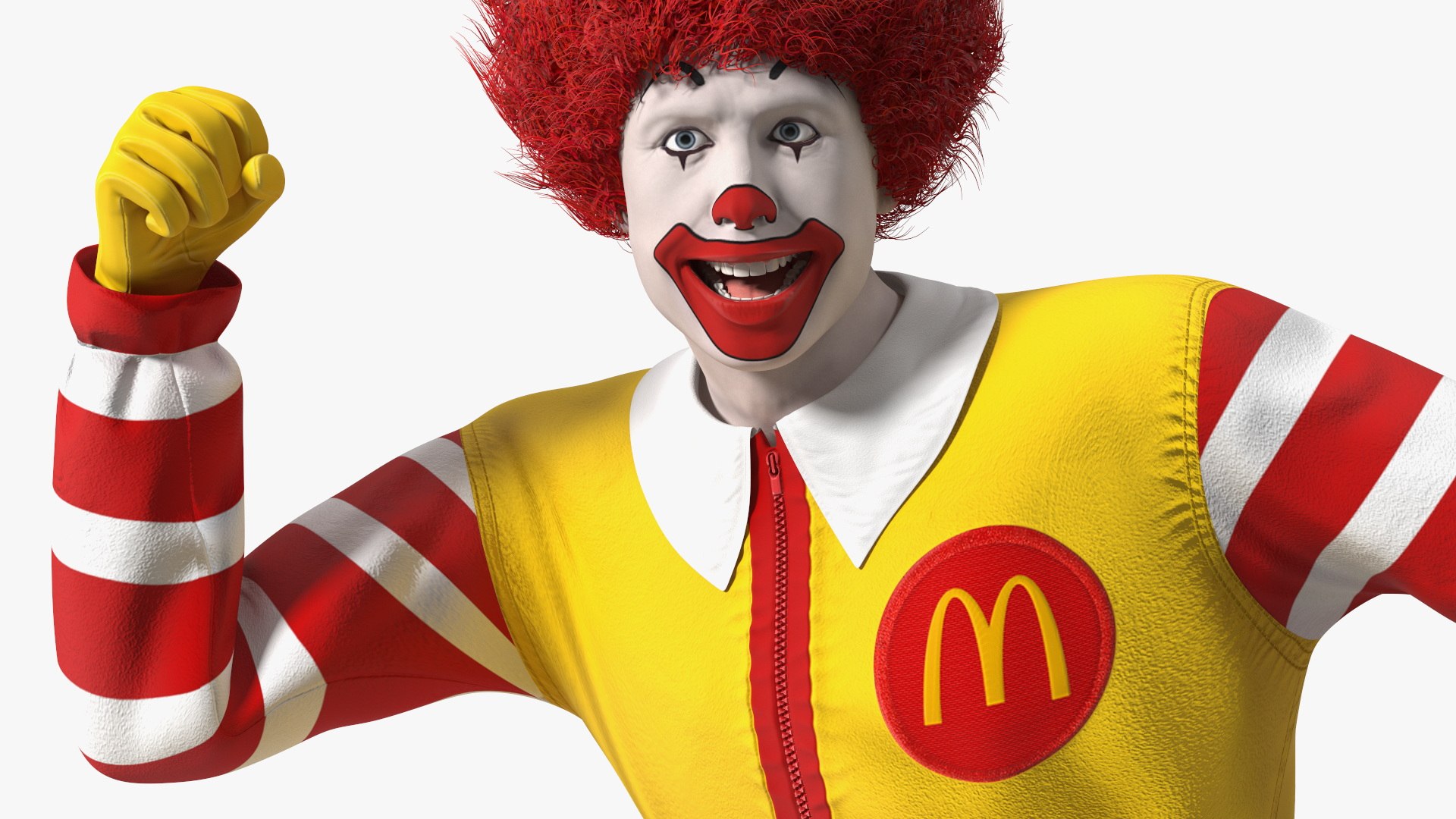 3D Mascot Of McDonalds Jumping Pose Fur - TurboSquid 2337777