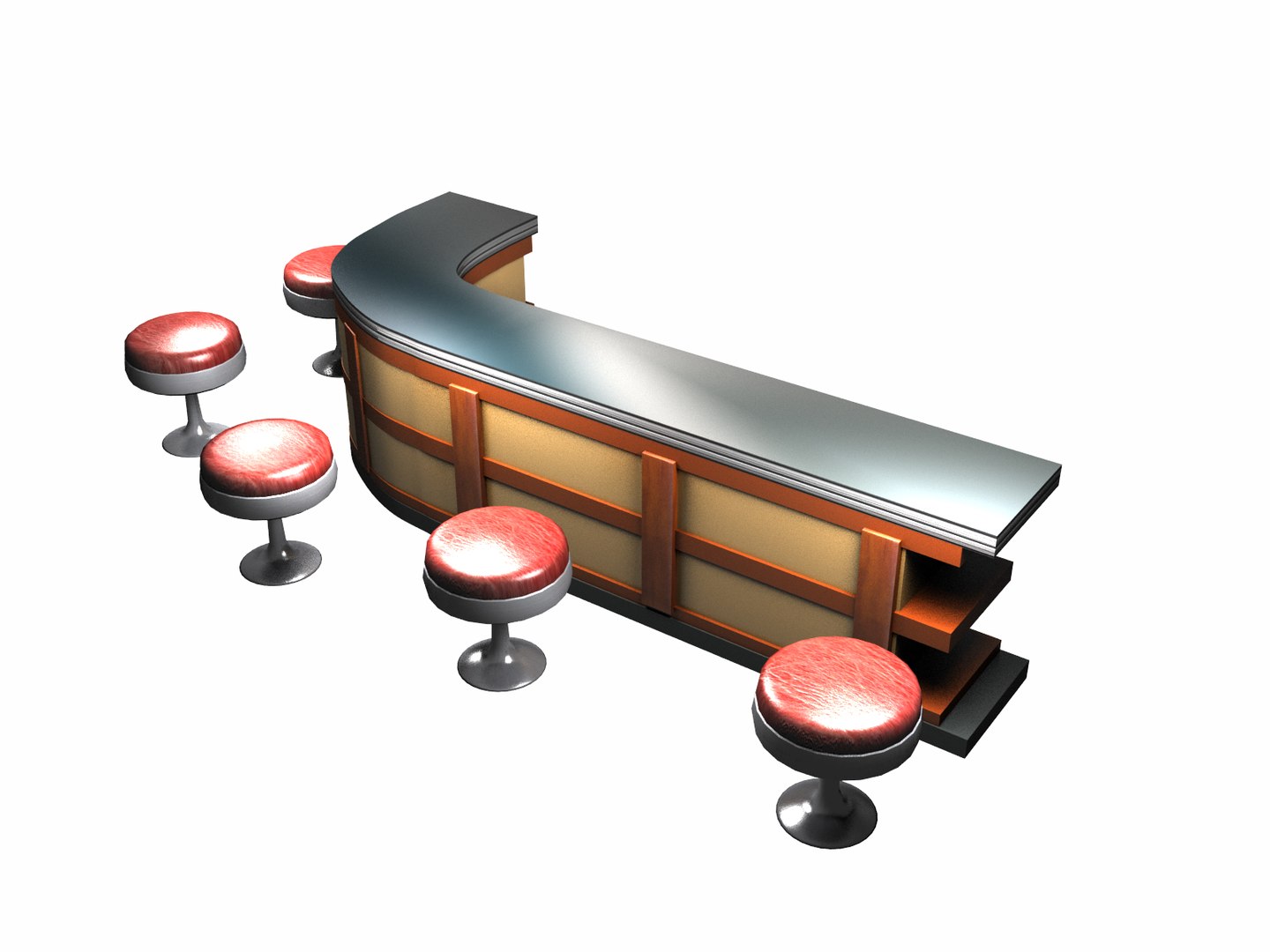free bar chairs 3d model