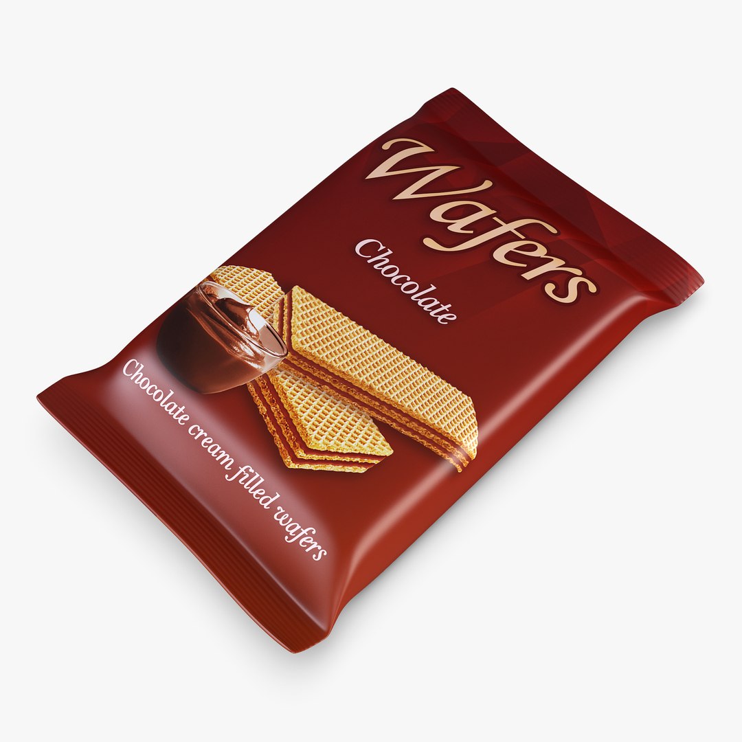 3D Wafers Chocolate Packaging Simple M 1 - TurboSquid 2132937