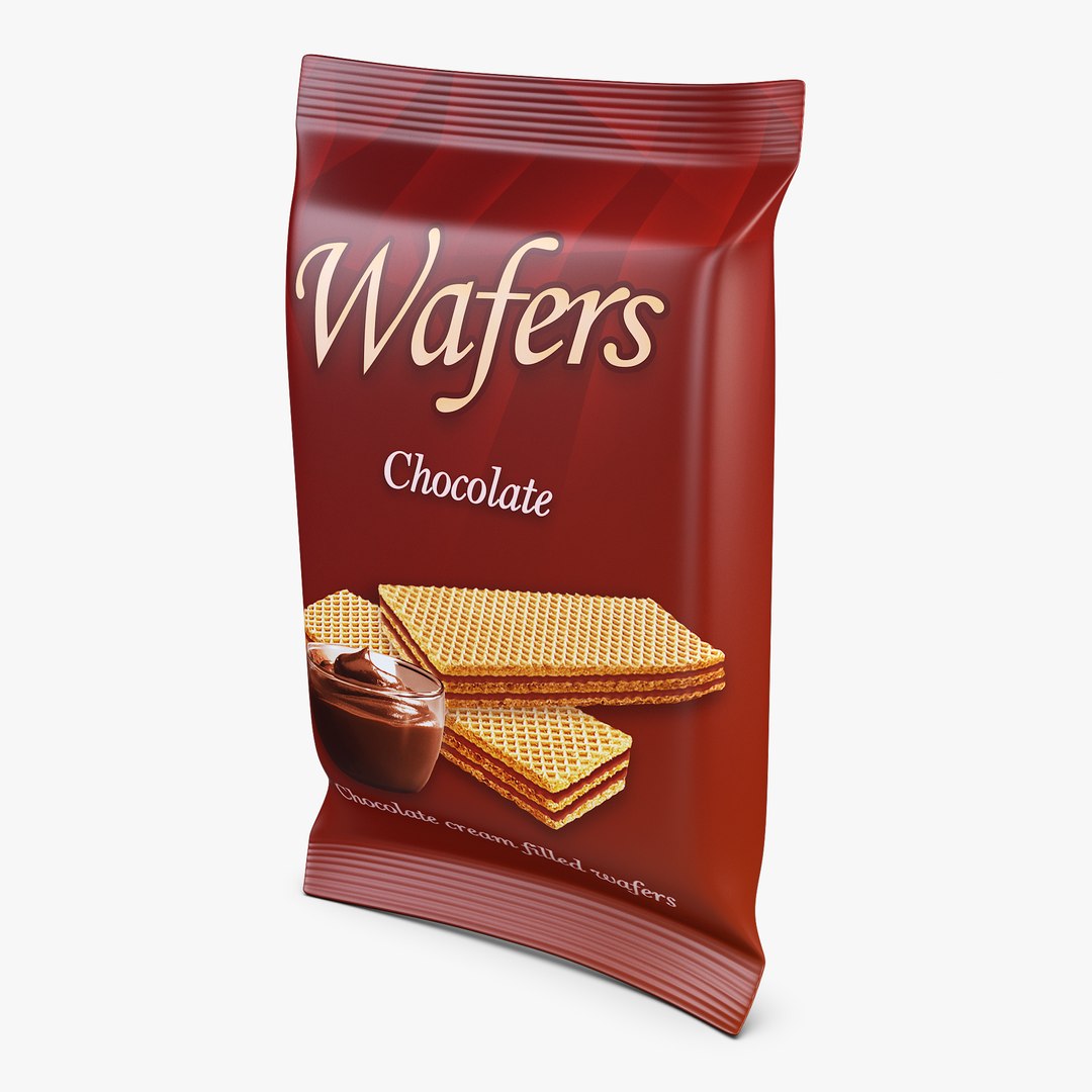 3D Wafers Chocolate Packaging Simple M 1 - TurboSquid 2132937