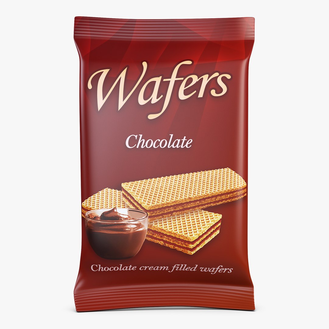 3D Wafers Chocolate Packaging Simple M 1 - TurboSquid 2132937