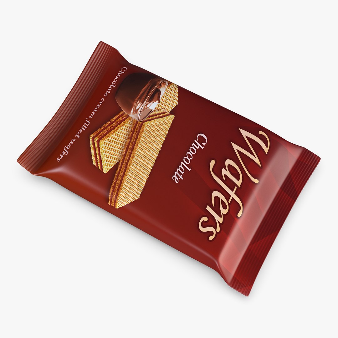 3D Wafers Chocolate Packaging Simple M 1 - TurboSquid 2132937