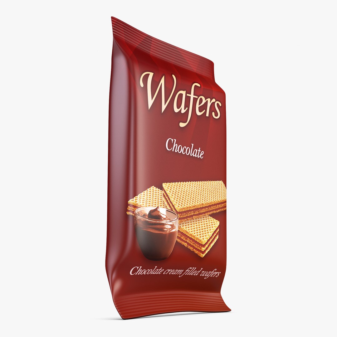 3D Wafers Chocolate Packaging Simple M 1 - TurboSquid 2132937
