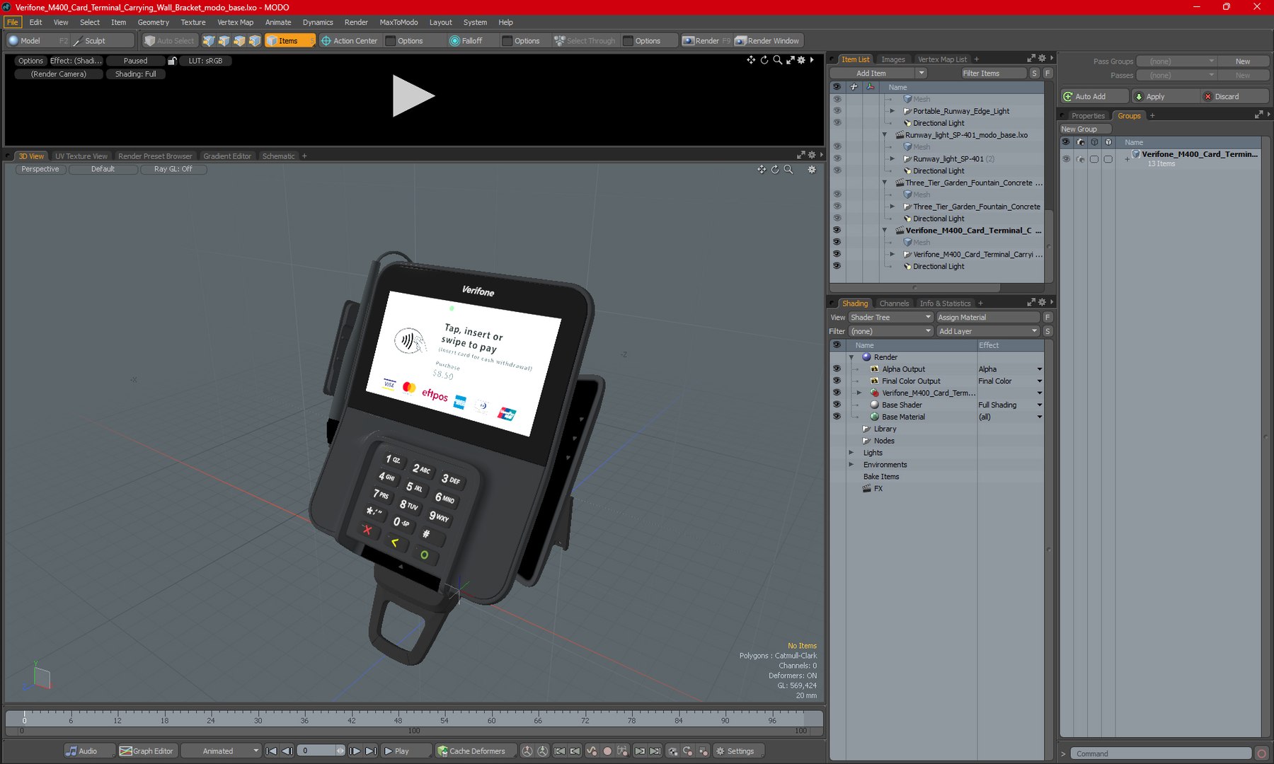3D Verifone M400 Card Terminal Carrying Wall Bracket - TurboSquid 2055314