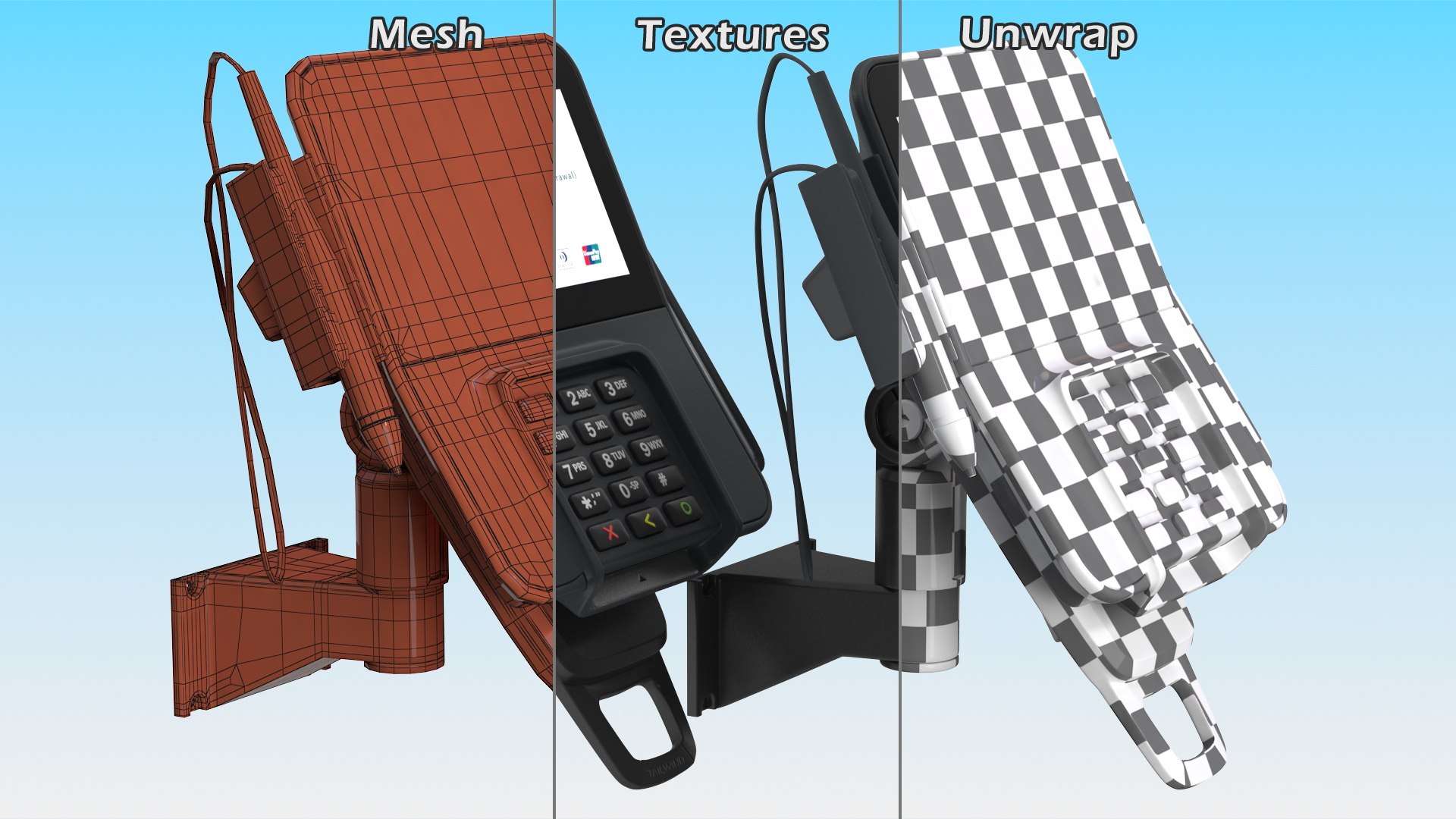 3D Verifone M400 Card Terminal Carrying Wall Bracket - TurboSquid 2055314