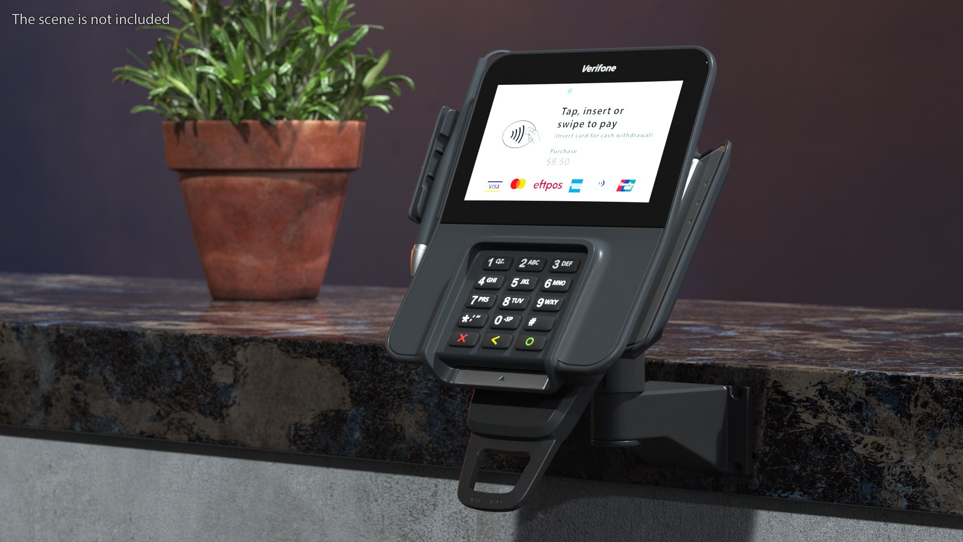 3D Verifone M400 Card Terminal Carrying Wall Bracket - TurboSquid 2055314