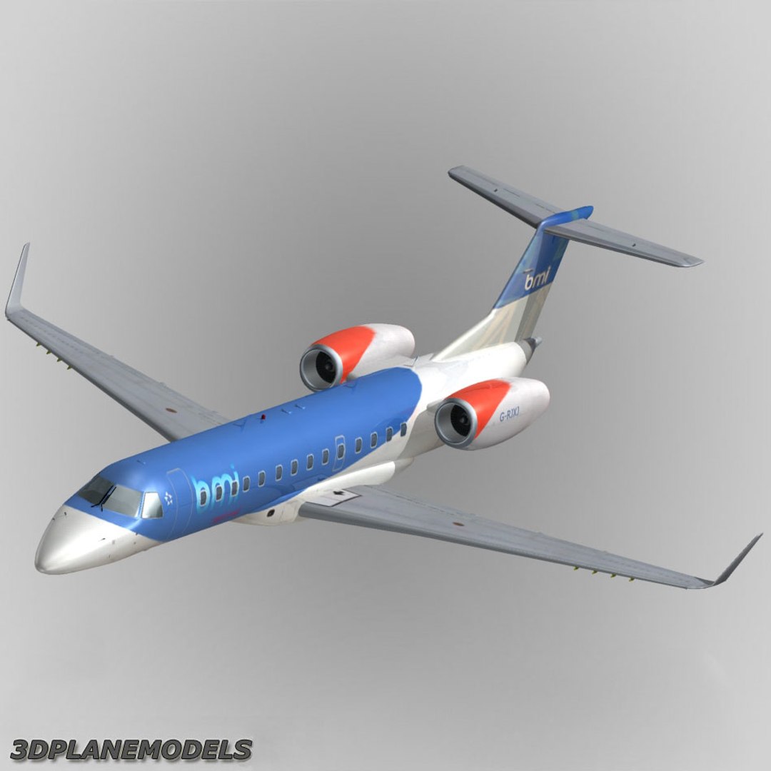 3ds Max Embraer Erj-135 Regional Jet