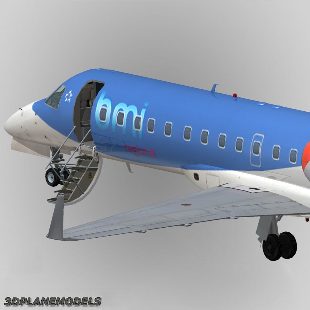 3ds Max Embraer Erj-135 Regional Jet
