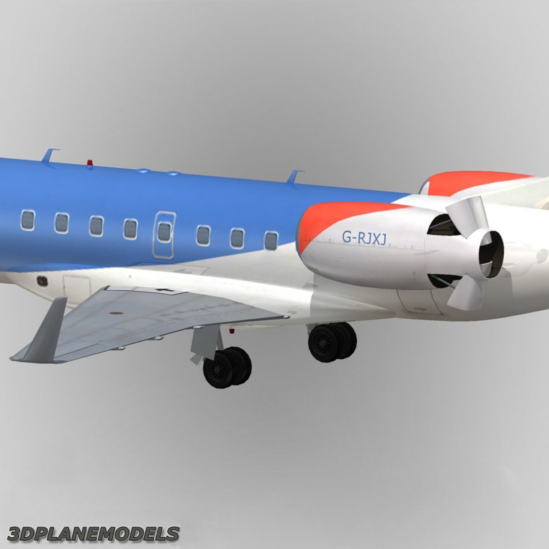 3ds Max Embraer Erj-135 Regional Jet