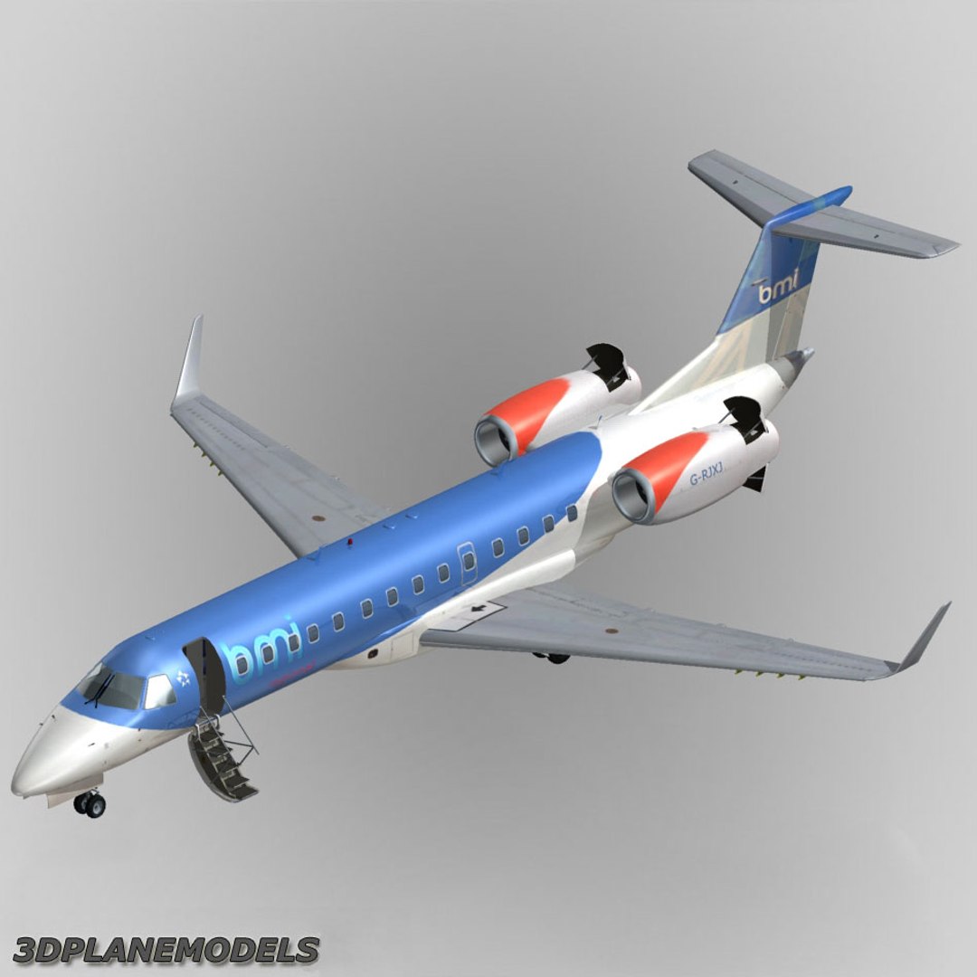 3ds Max Embraer Erj-135 Regional Jet