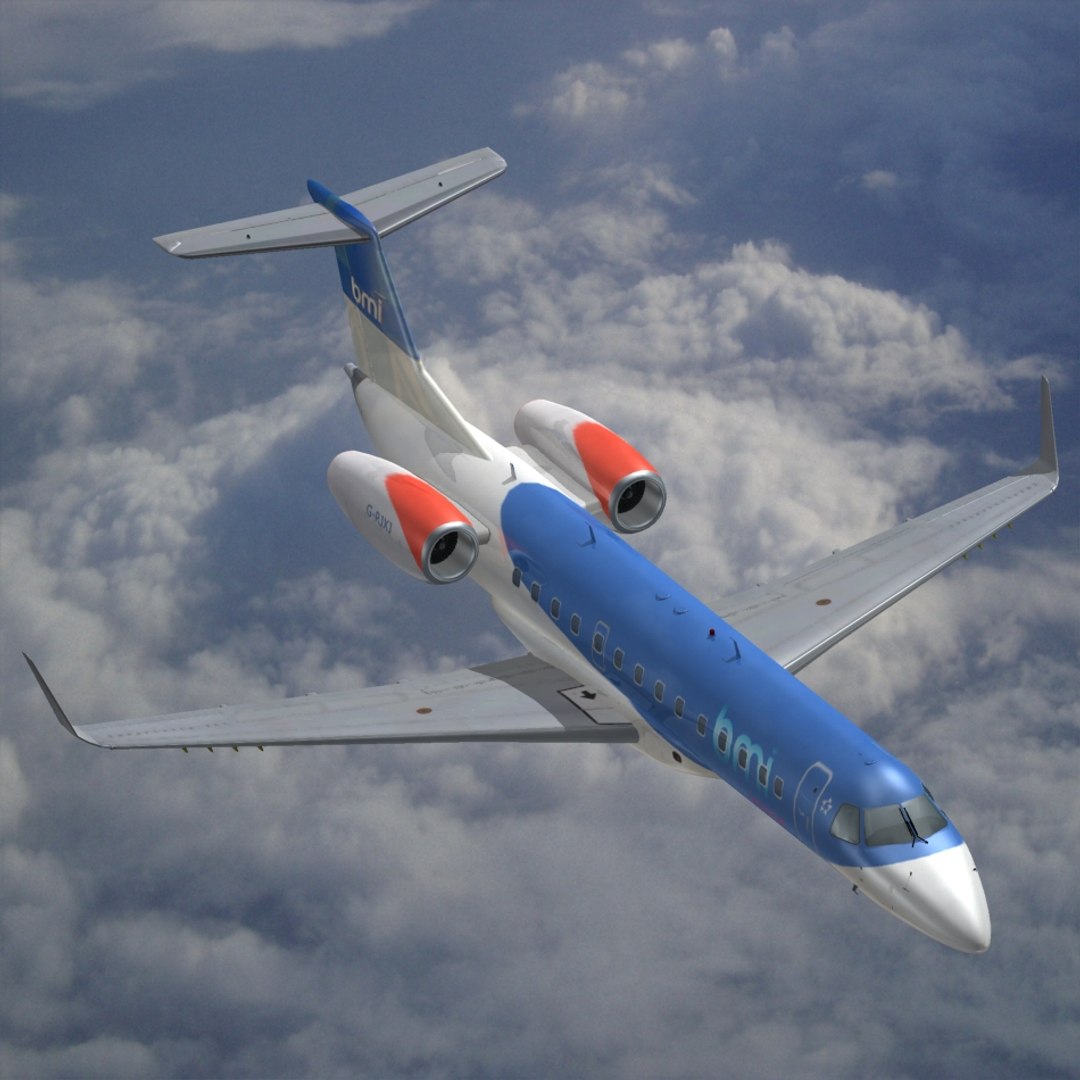 3ds Max Embraer Erj-135 Regional Jet