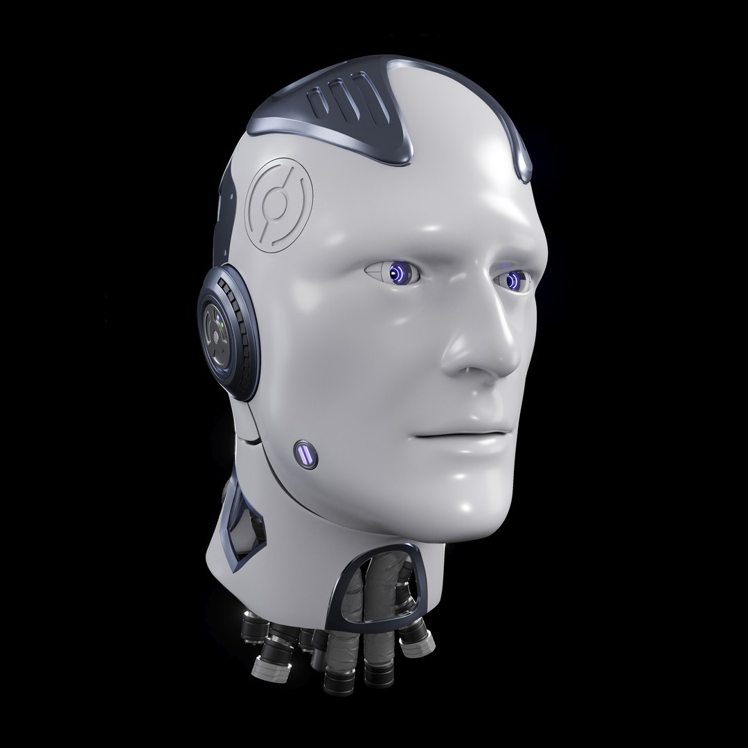 3D Male Robot Head Model - TurboSquid 2238533