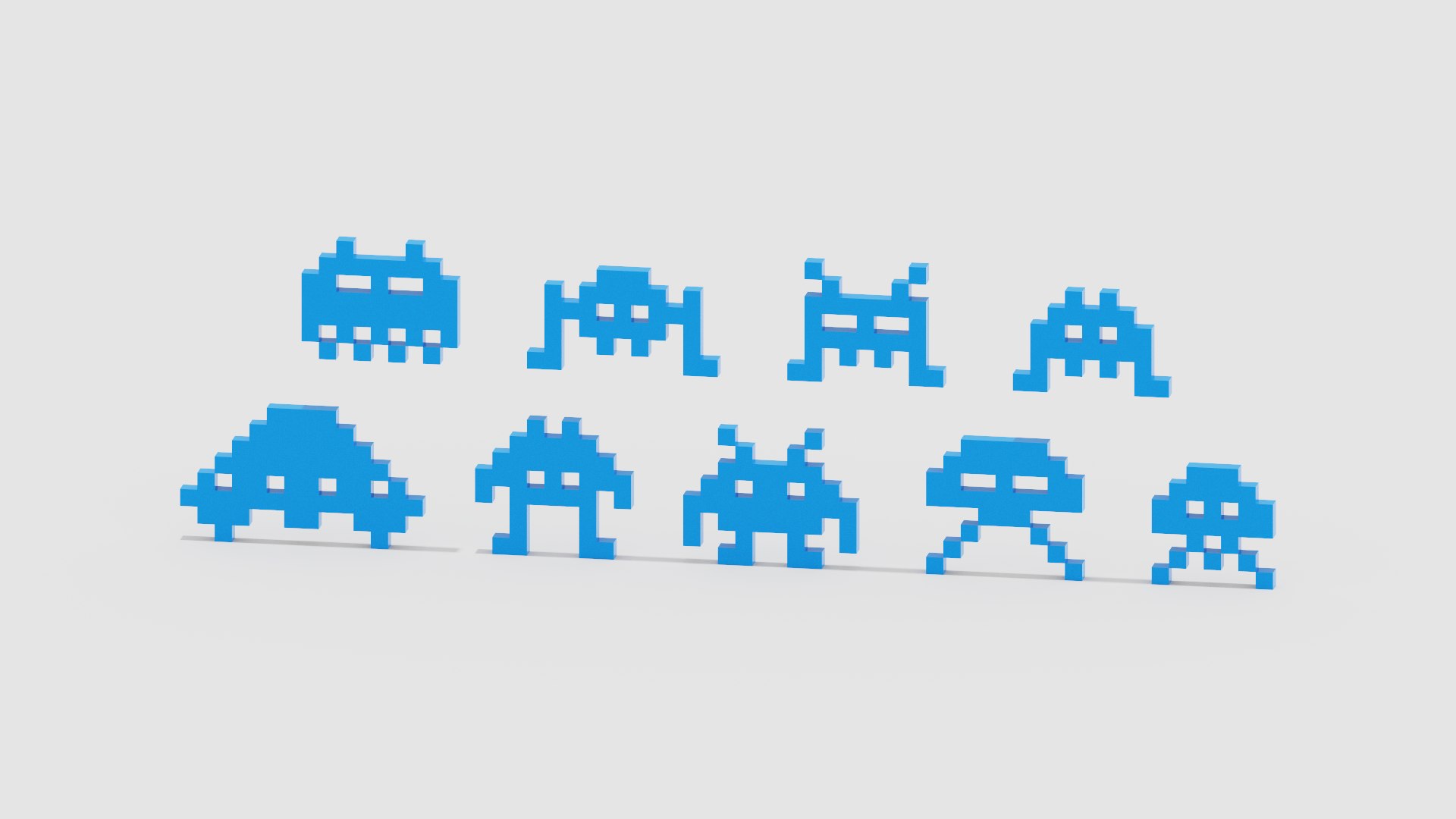 Pixel Game Aliens Model - TurboSquid 2201517