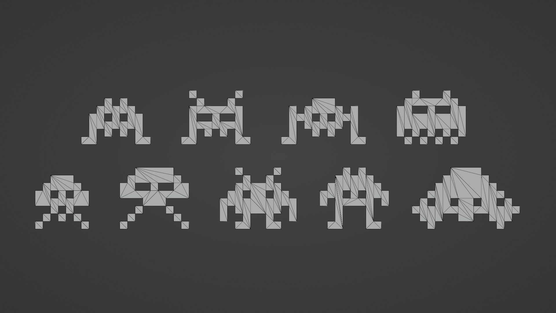 Pixel Game Aliens Model - TurboSquid 2201517