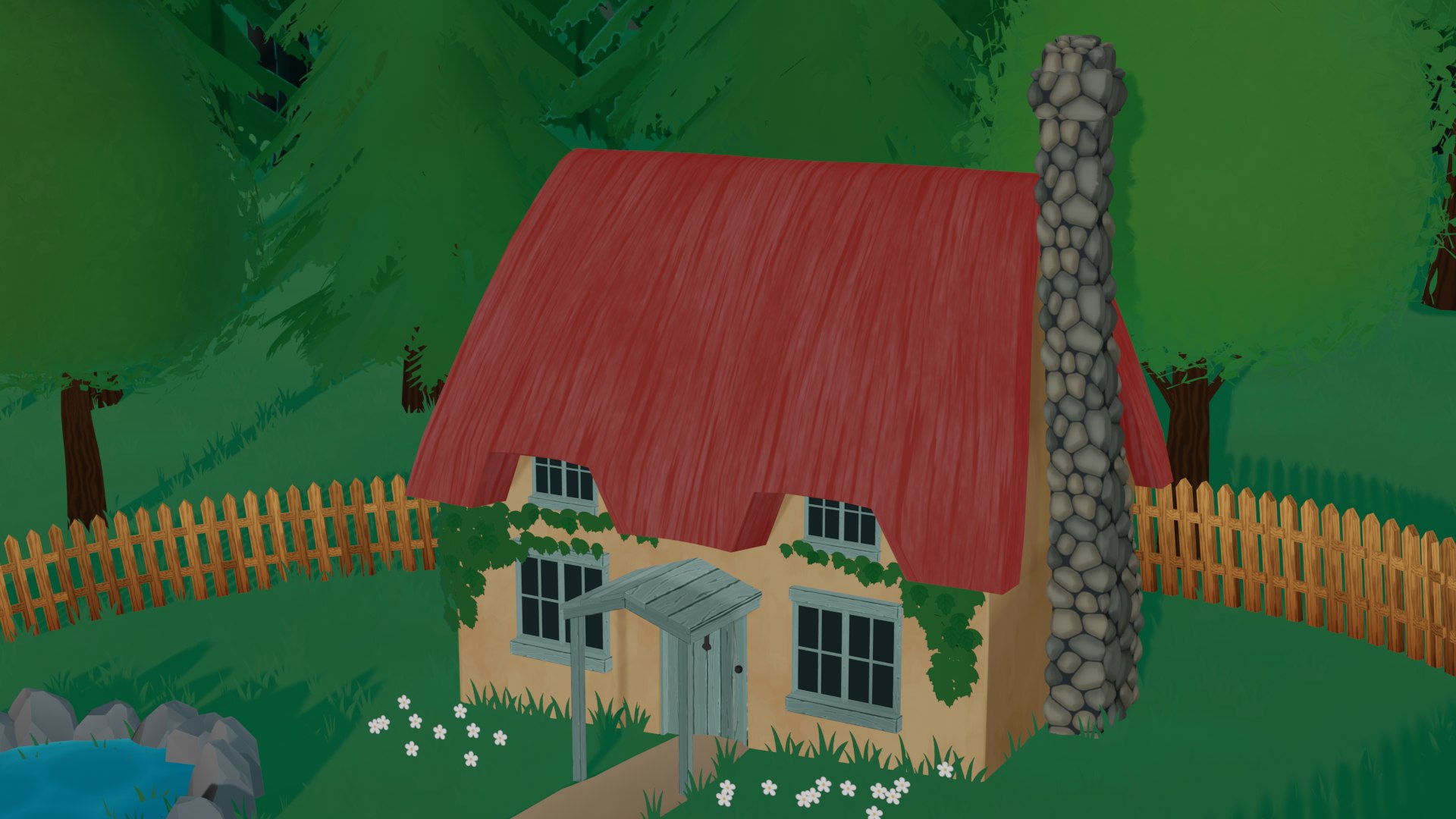 3D Model Cottage House - TurboSquid 2124512