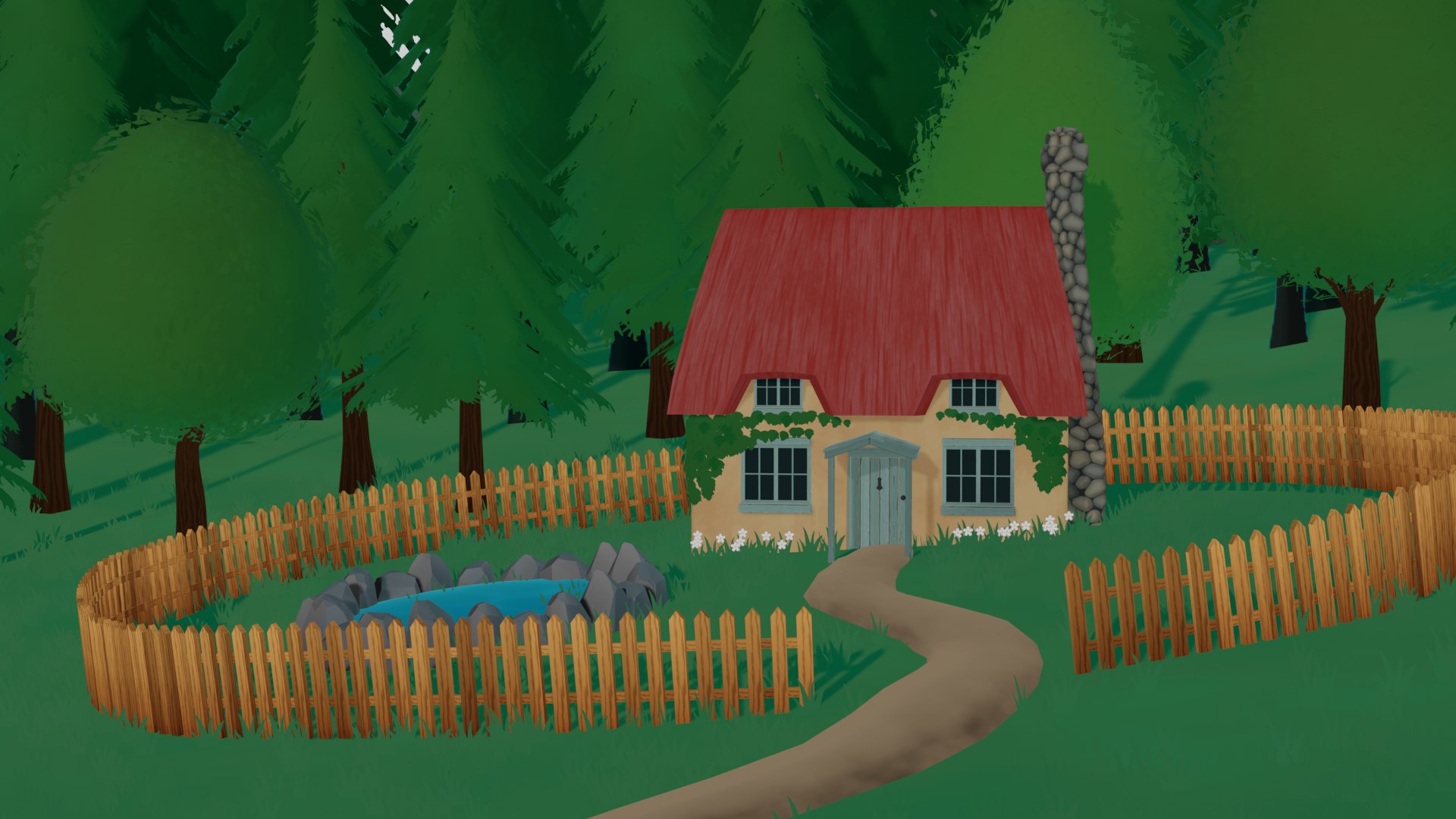 3D Model Cottage House - TurboSquid 2124512