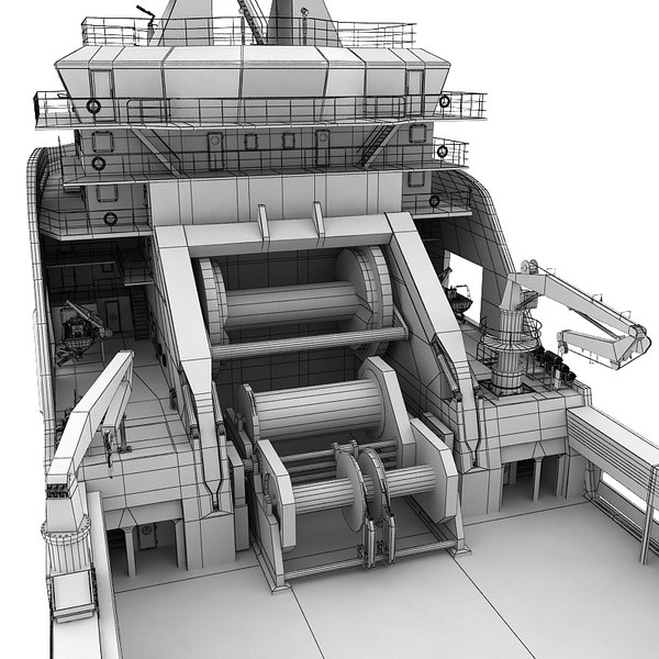 3d ship port model