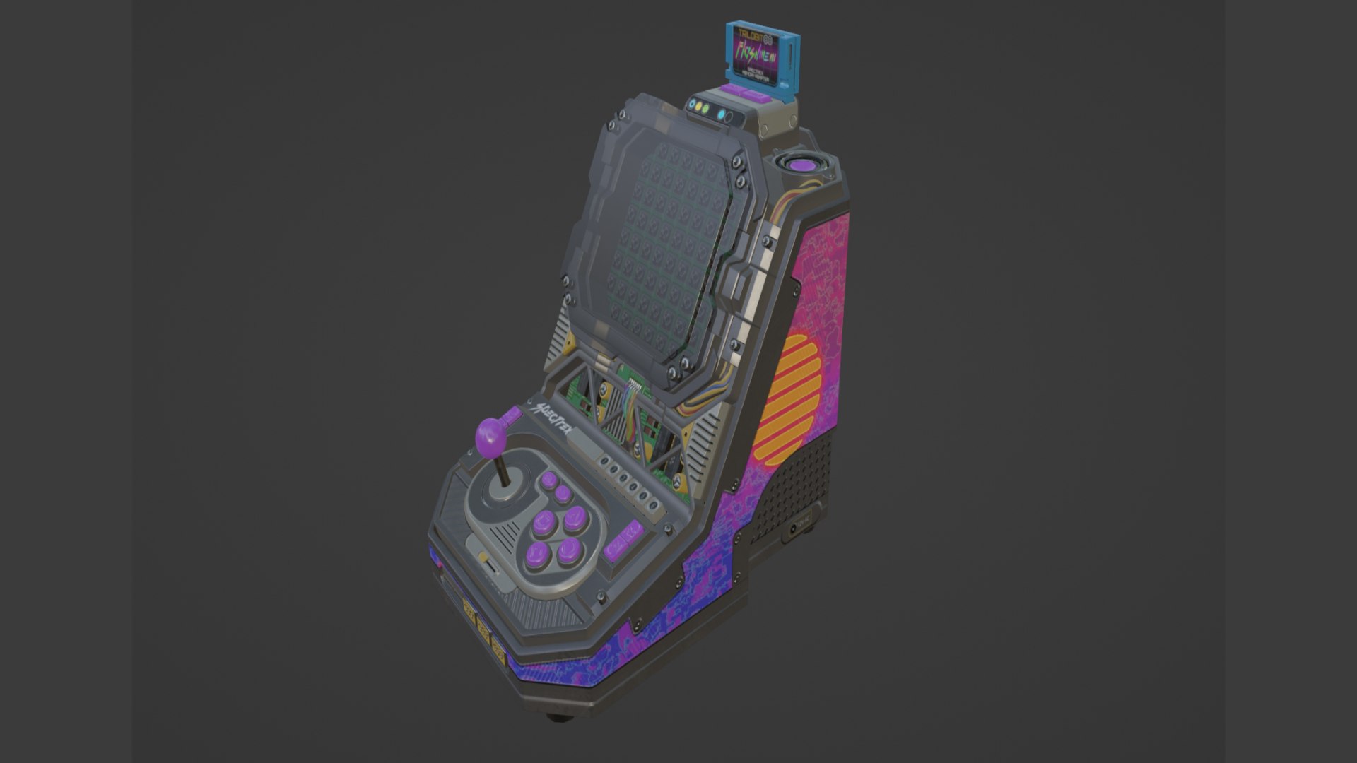 modelo 3d Consola arcade de ciencia ficción - TurboSquid 2117542