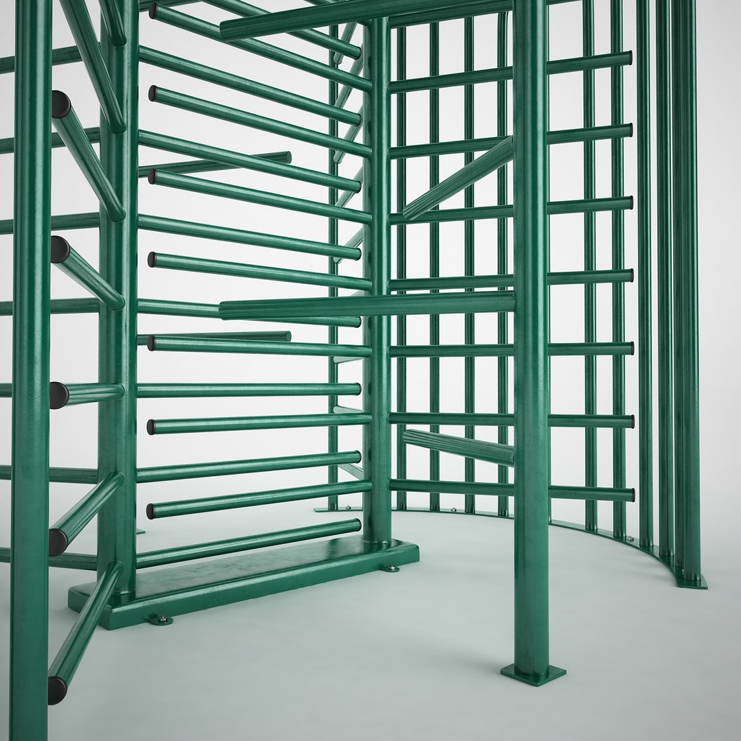 3d obj galvanized turnstile 01
