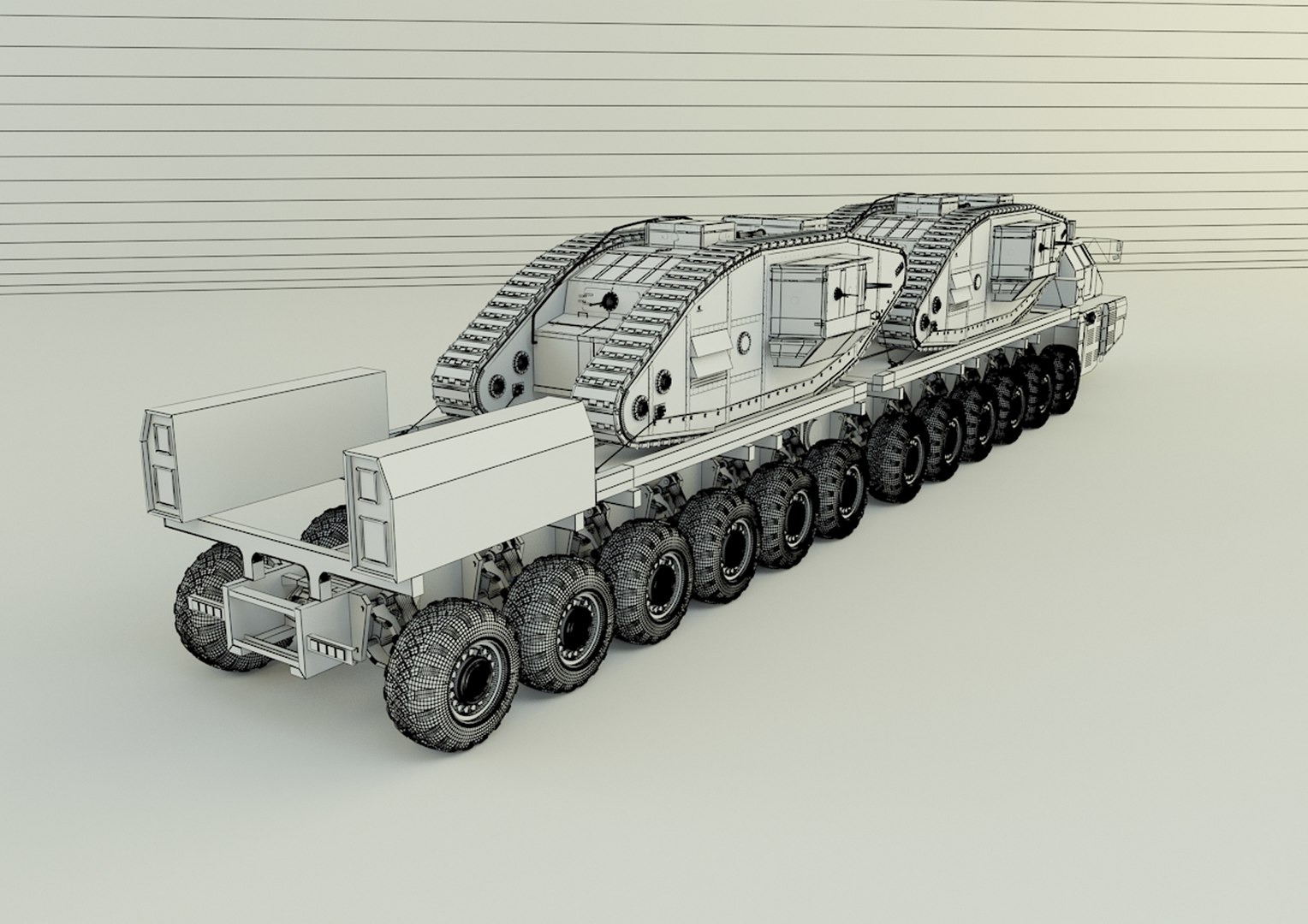 3D Maz-7907- Mark V Tank Military Vehicle - TurboSquid 2067086