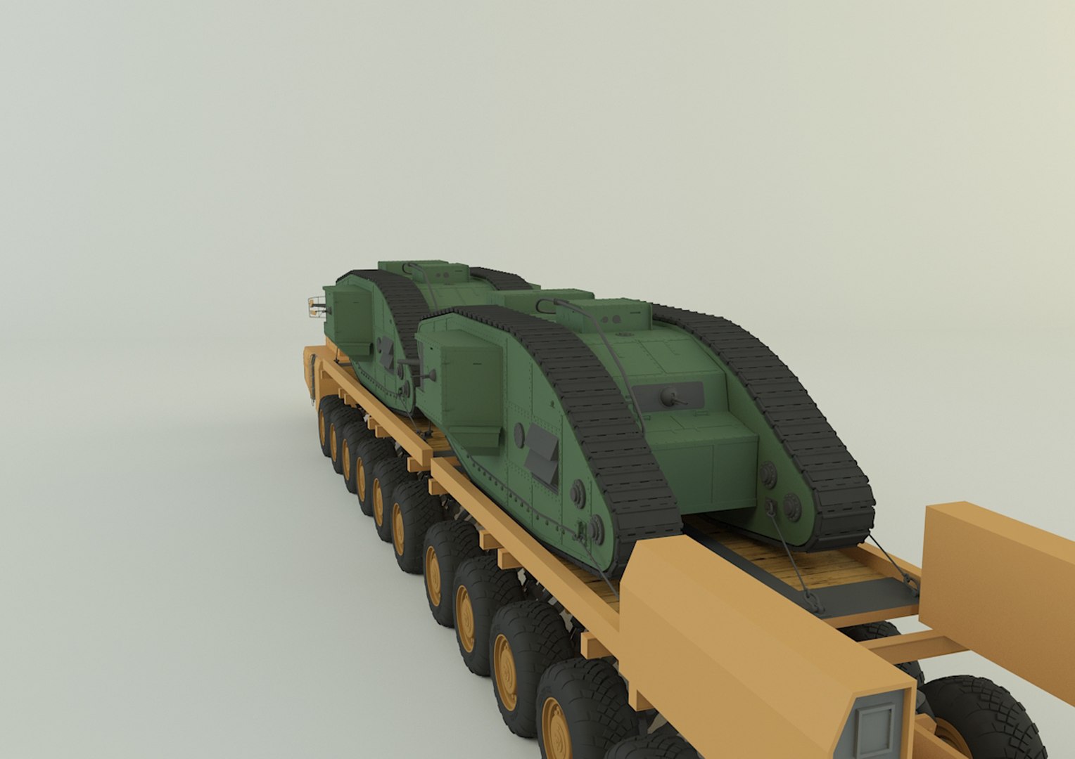 3D Maz-7907- Mark V Tank Military Vehicle - TurboSquid 2067086
