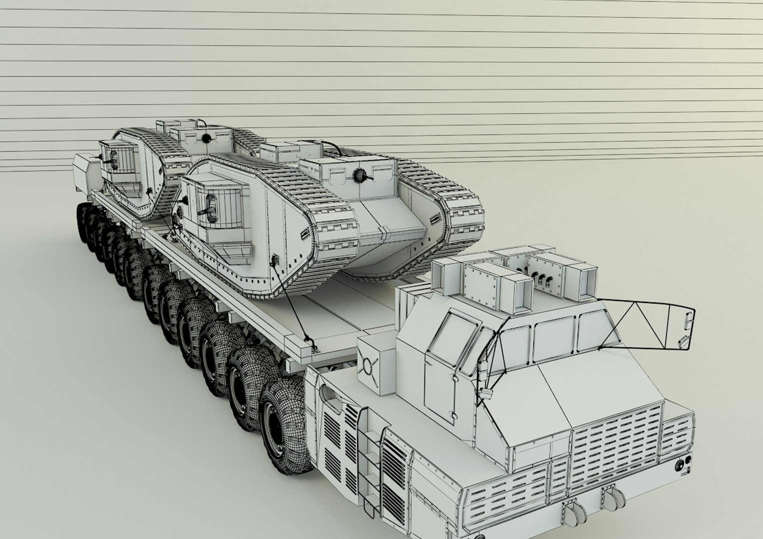 3D Maz-7907- Mark V Tank Military Vehicle - TurboSquid 2067086