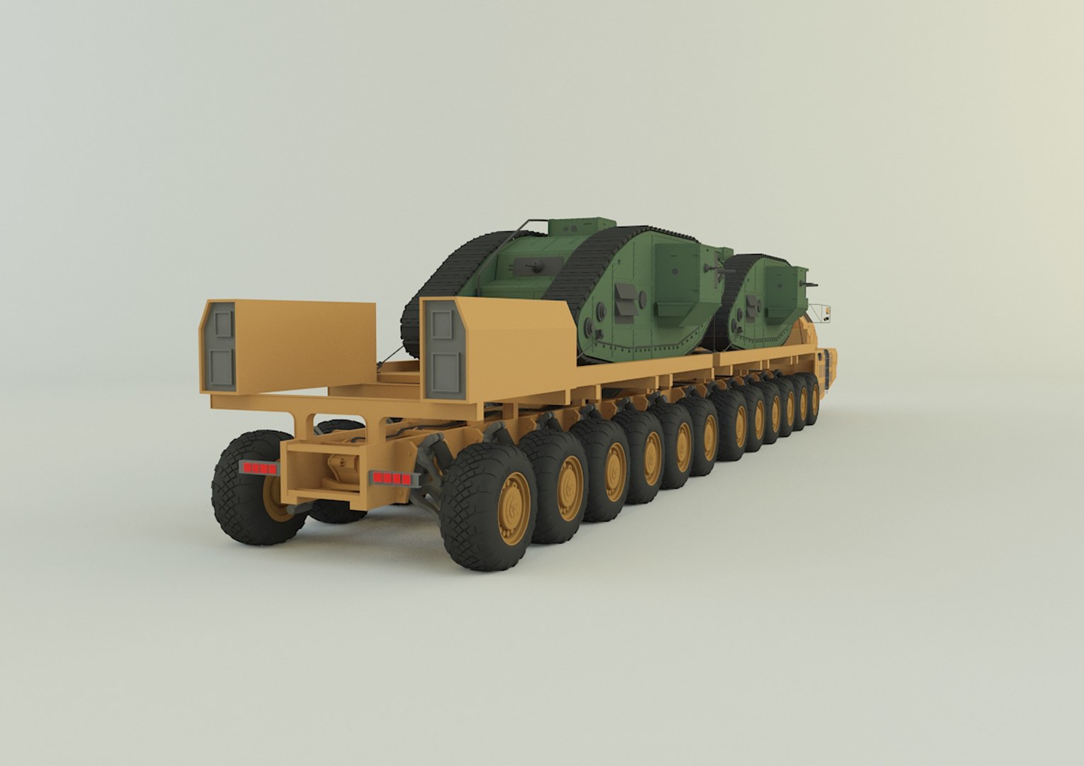 3D Maz-7907- Mark V Tank Military Vehicle - TurboSquid 2067086